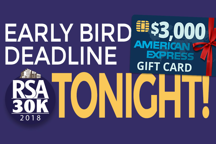 Tonight! The RSA30K Sweepstakes Early Bird Deadline! Win $30,000 Plus ...