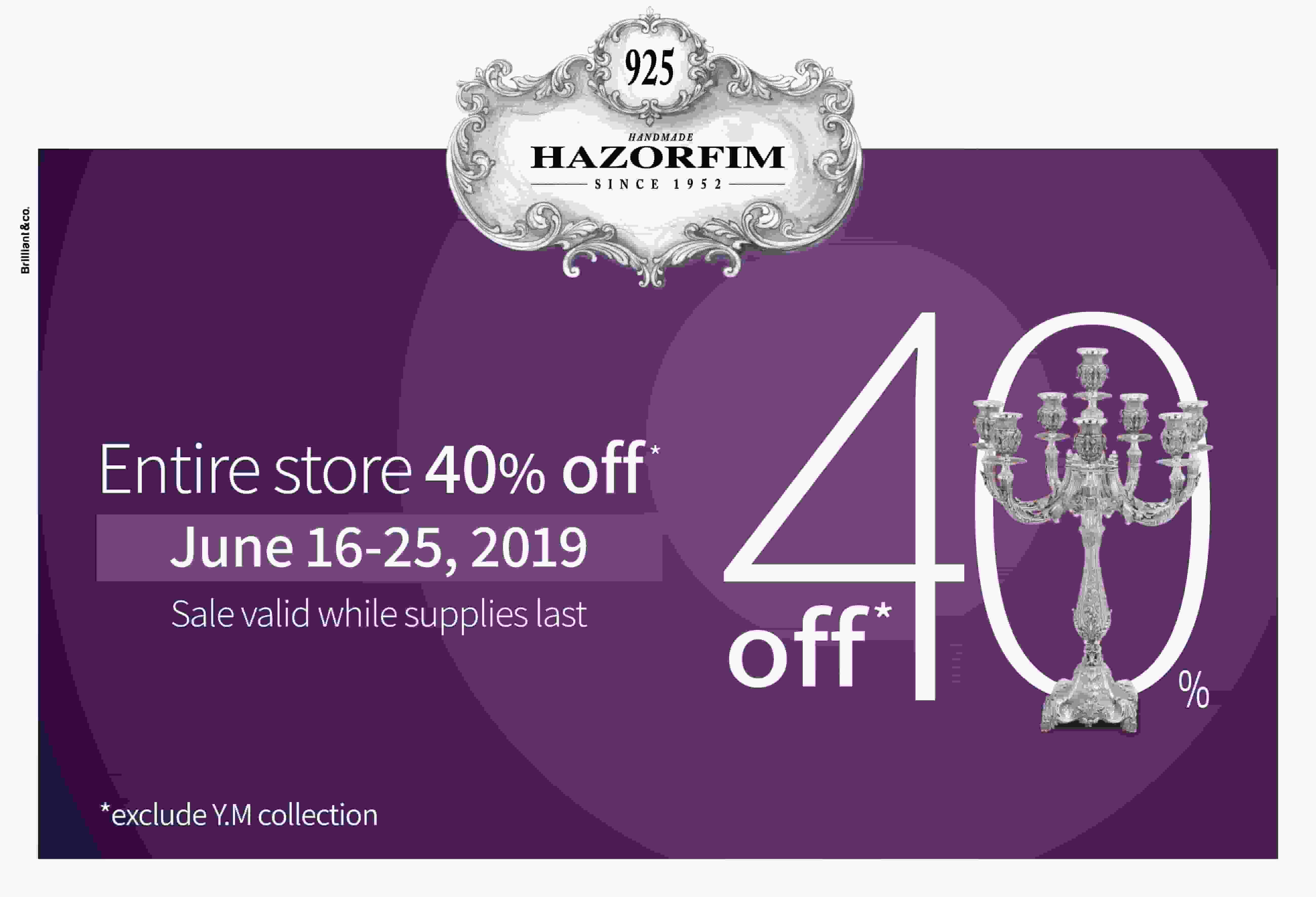 40% Off At Hazorfim's New NYC Stores, In Store Only! - DansDeals.com