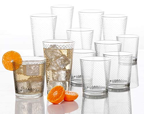 Circleware Paragon Honeycomb 12 Piece Glassware Set For $10.79 From ...