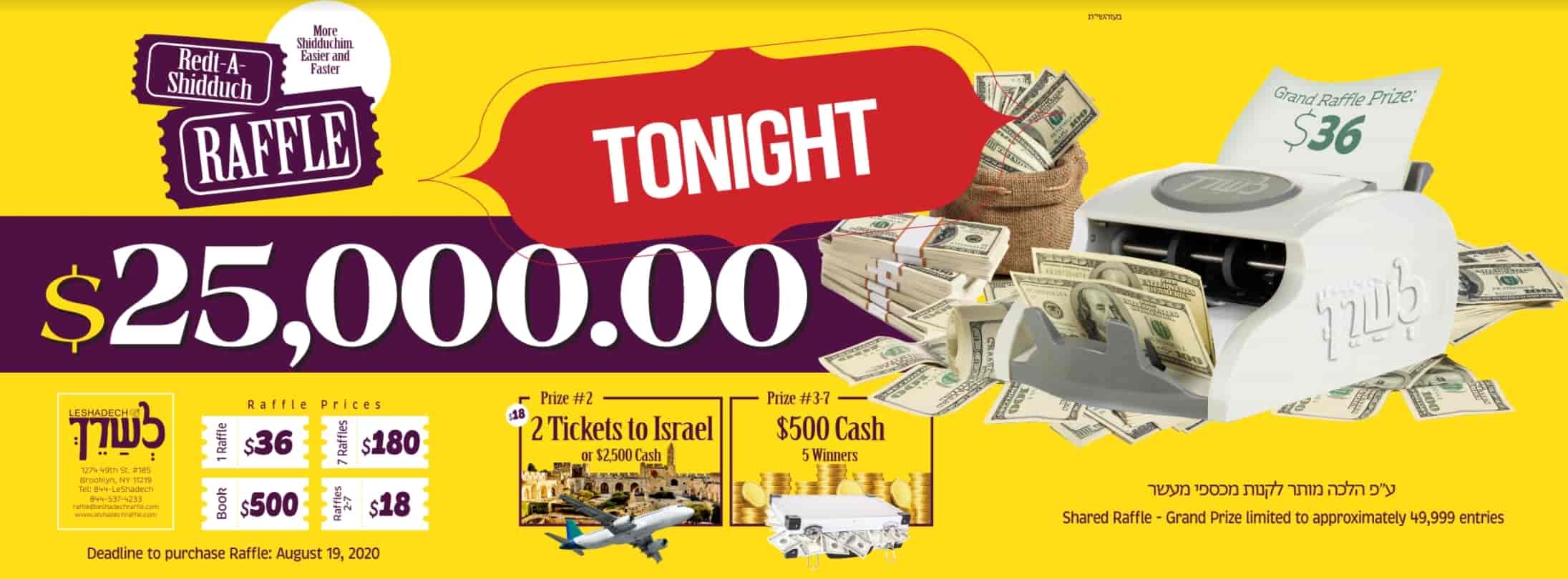 Tonight! Only A Few Hours Left To Win $25,000 And Two Other Raffles ...