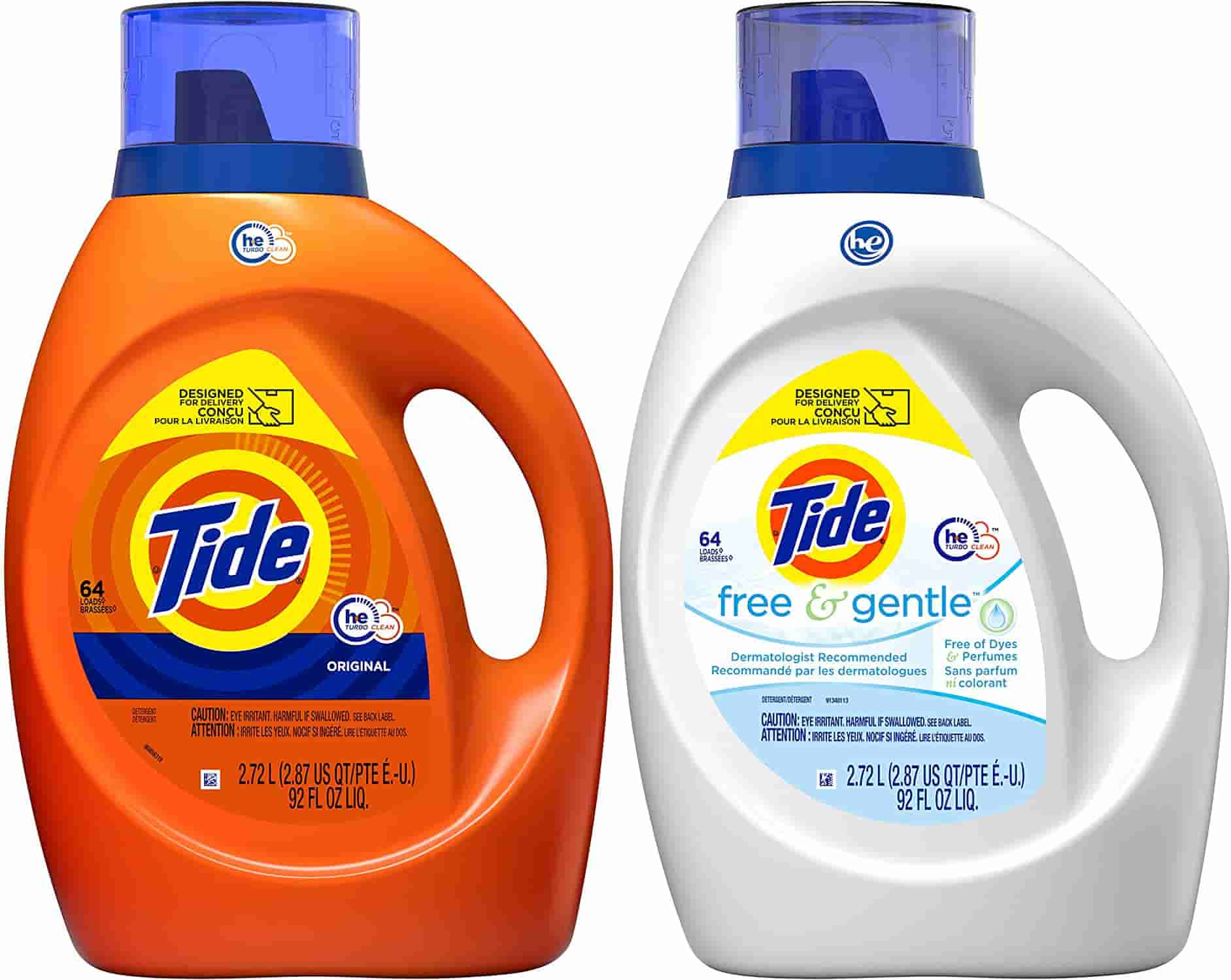 New Concentrated HE Turbo Clean Tide Original Or Free & Gentle Liquid ...