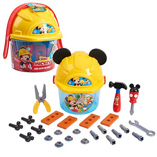Disney Junior Mickey Mouse Handy Helper 25 Piece Tool Bucket Set For ...