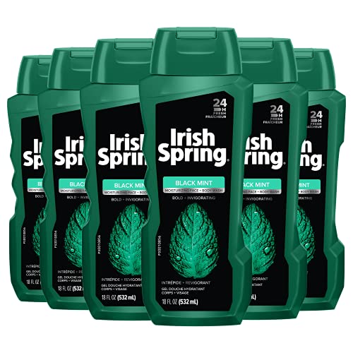 HURRY! 6 Bottles Of 18oz Irish Spring Men's Black Mint Body Wash For $5 ...