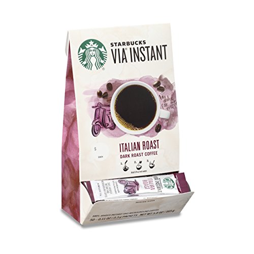 50 Packets Of Starbucks VIA Italian Roast Instant Coffee Packets For ...