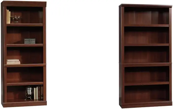 Set Of 2 Sauder Heritage Hill Library Classic Cherry Finish Bookcases ...