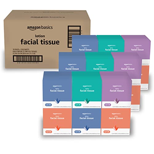18 Cube Boxes Of Amazon Basics Ultra Facial Tissues With Lotion For $15 ...