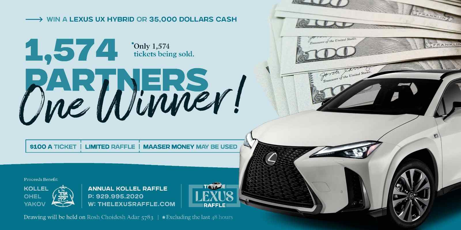 Win A Lexus Or $35,000 Cash While Supporting Kollel Ohel Yaakov ...
