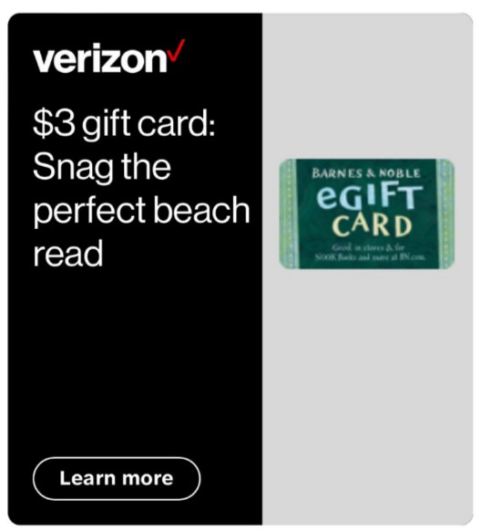 Verizon Up Rewards: Check Your Account For A Free $3-$5 Barnes & Noble ...