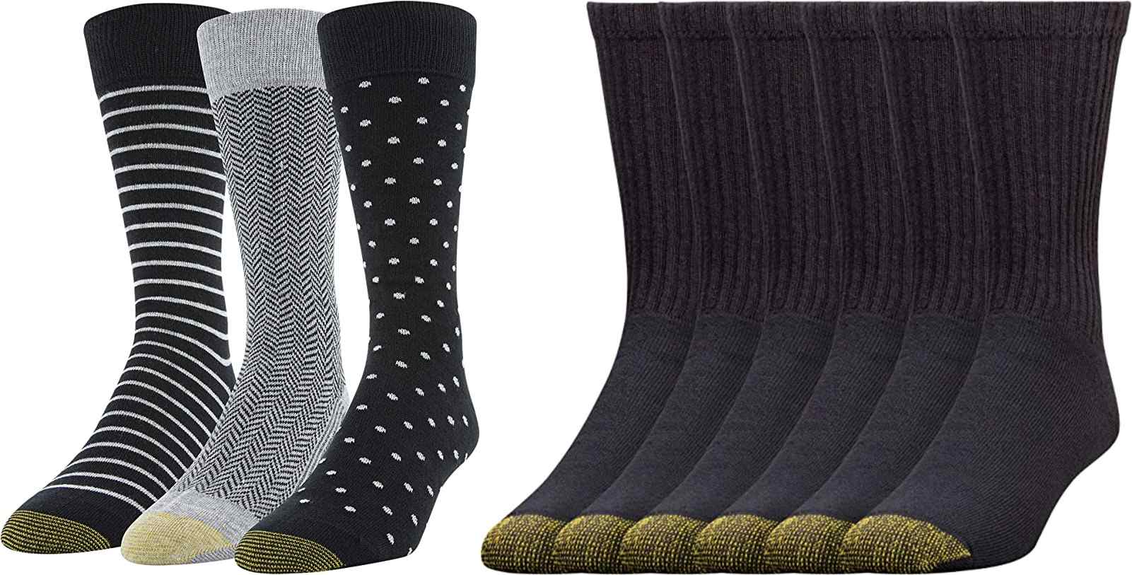 3 Pairs Of Goldtoe Men's Timeless Classics Crew Socks For $8.08-$8.50 ...
