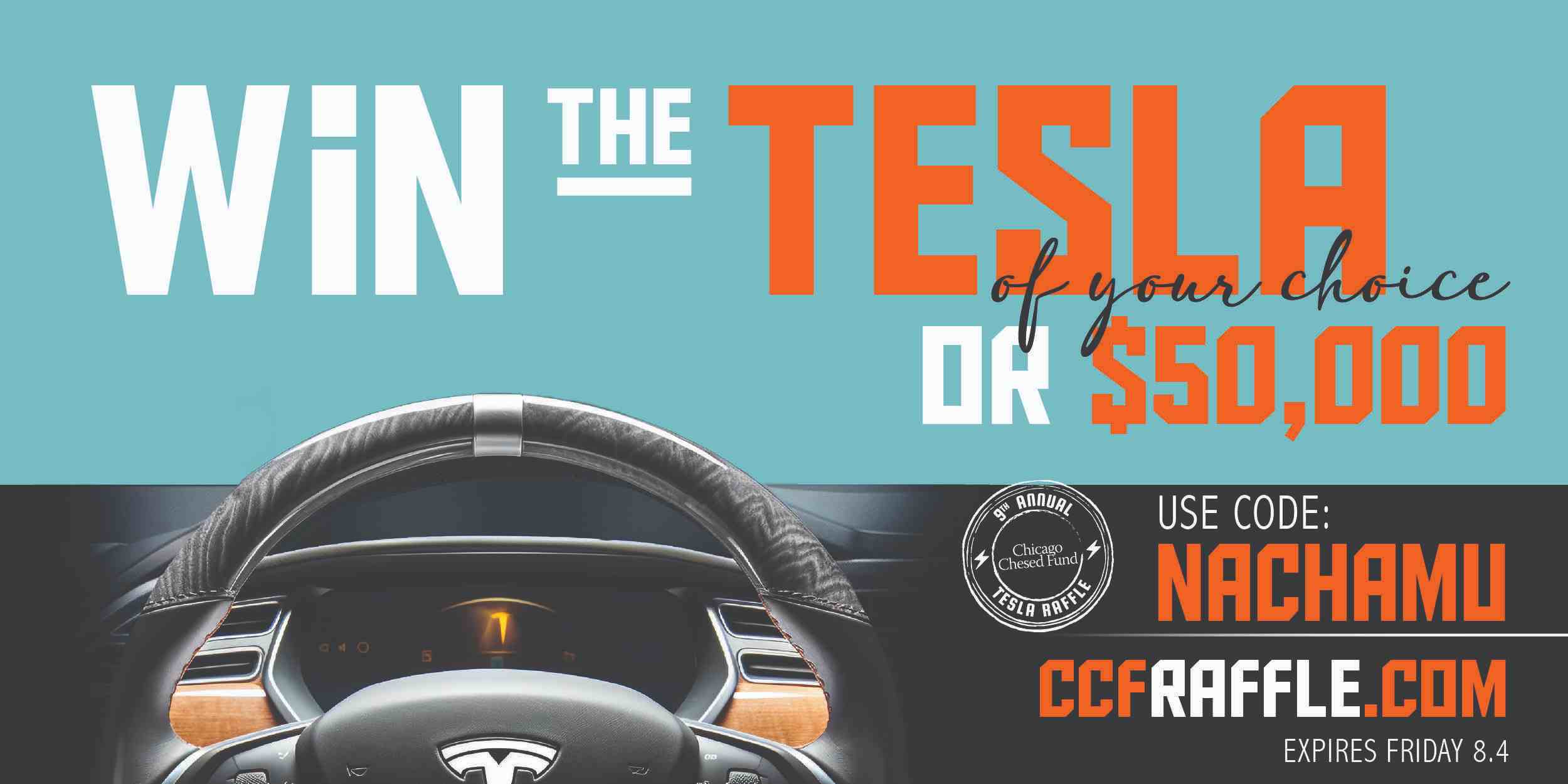 Save Hundreds During The Tesla Raffle Shabbos Nachamu Sale! - DansDeals.com