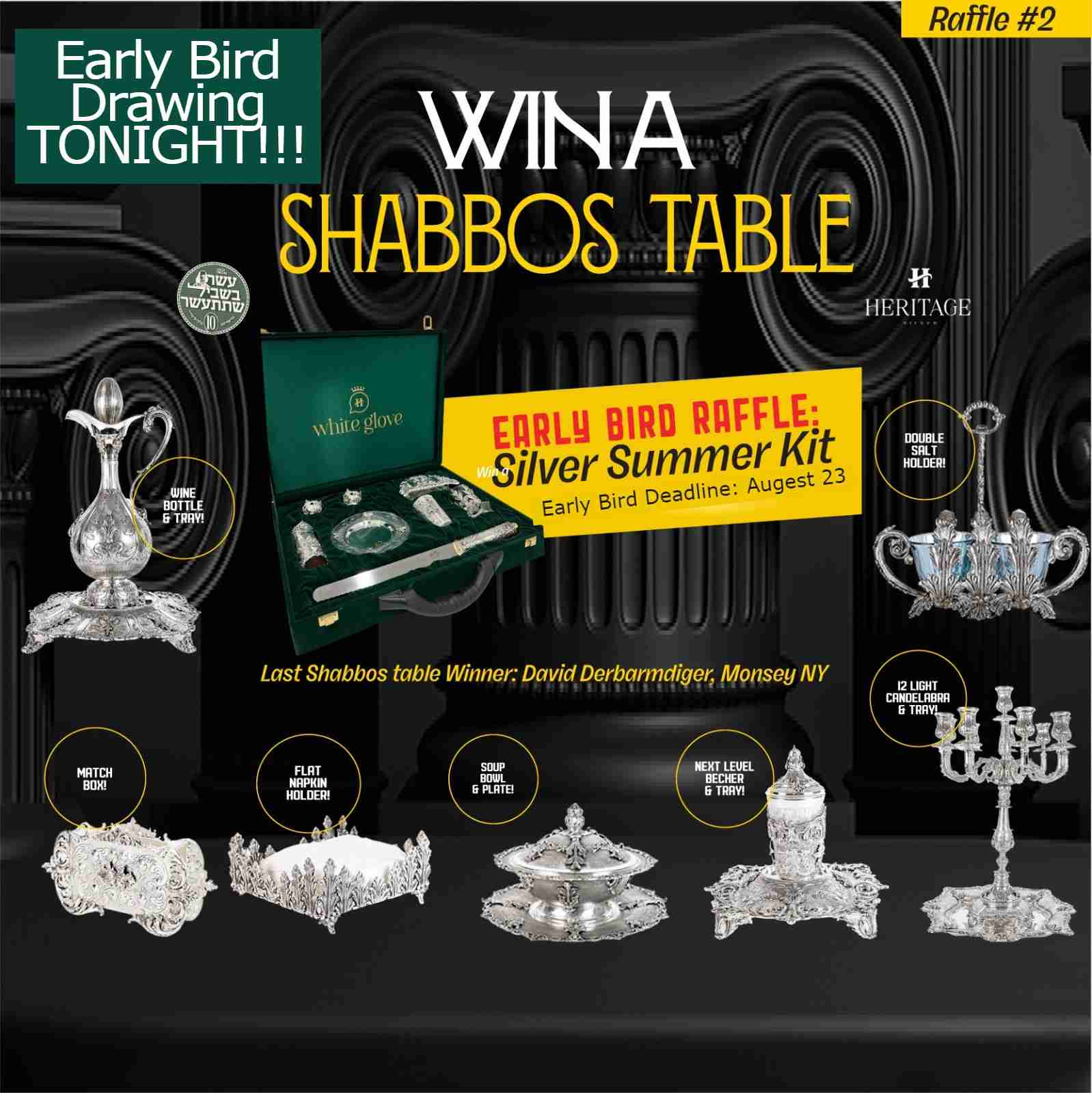Tonight! Win A Silver Shabbos Table Summer Kit! - DansDeals.com