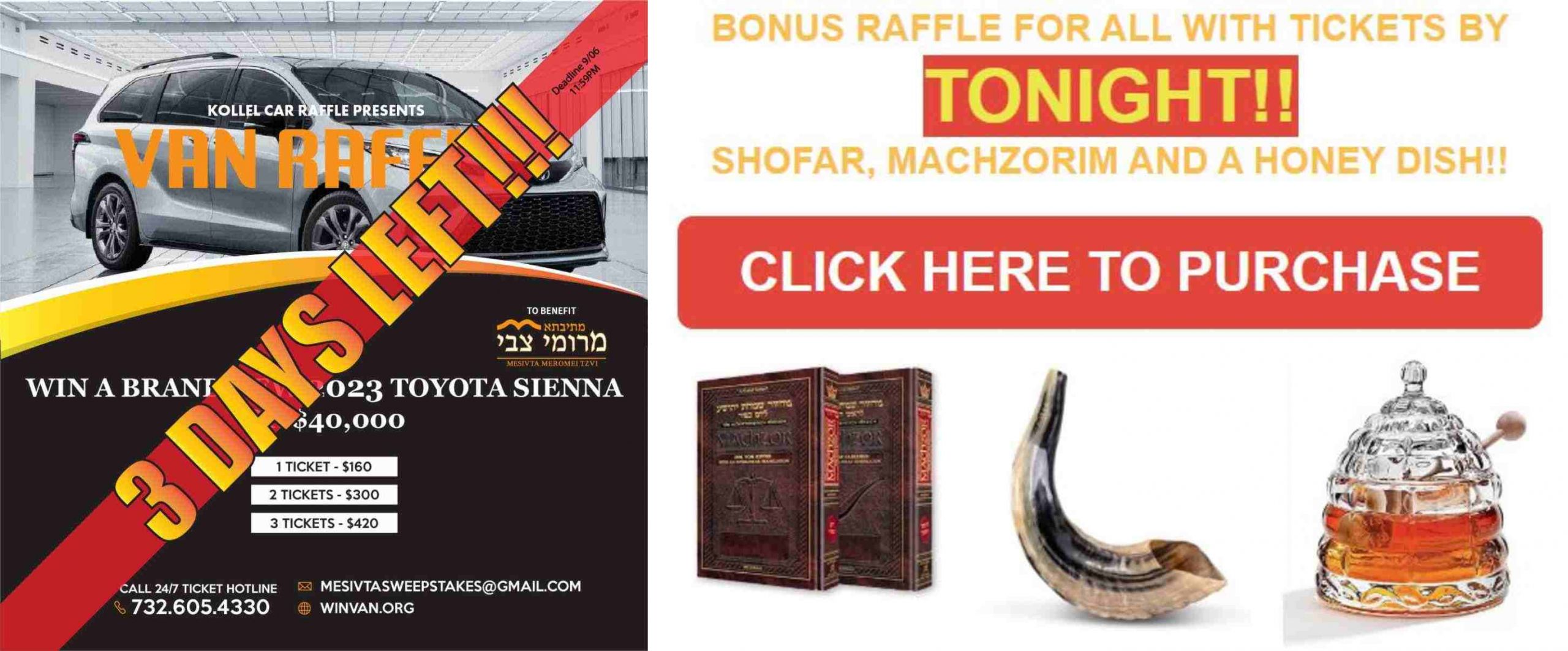 Bonus Raffle Ends Tonight! Win A 2023 Toyota Sienna Or $40,000 From The ...