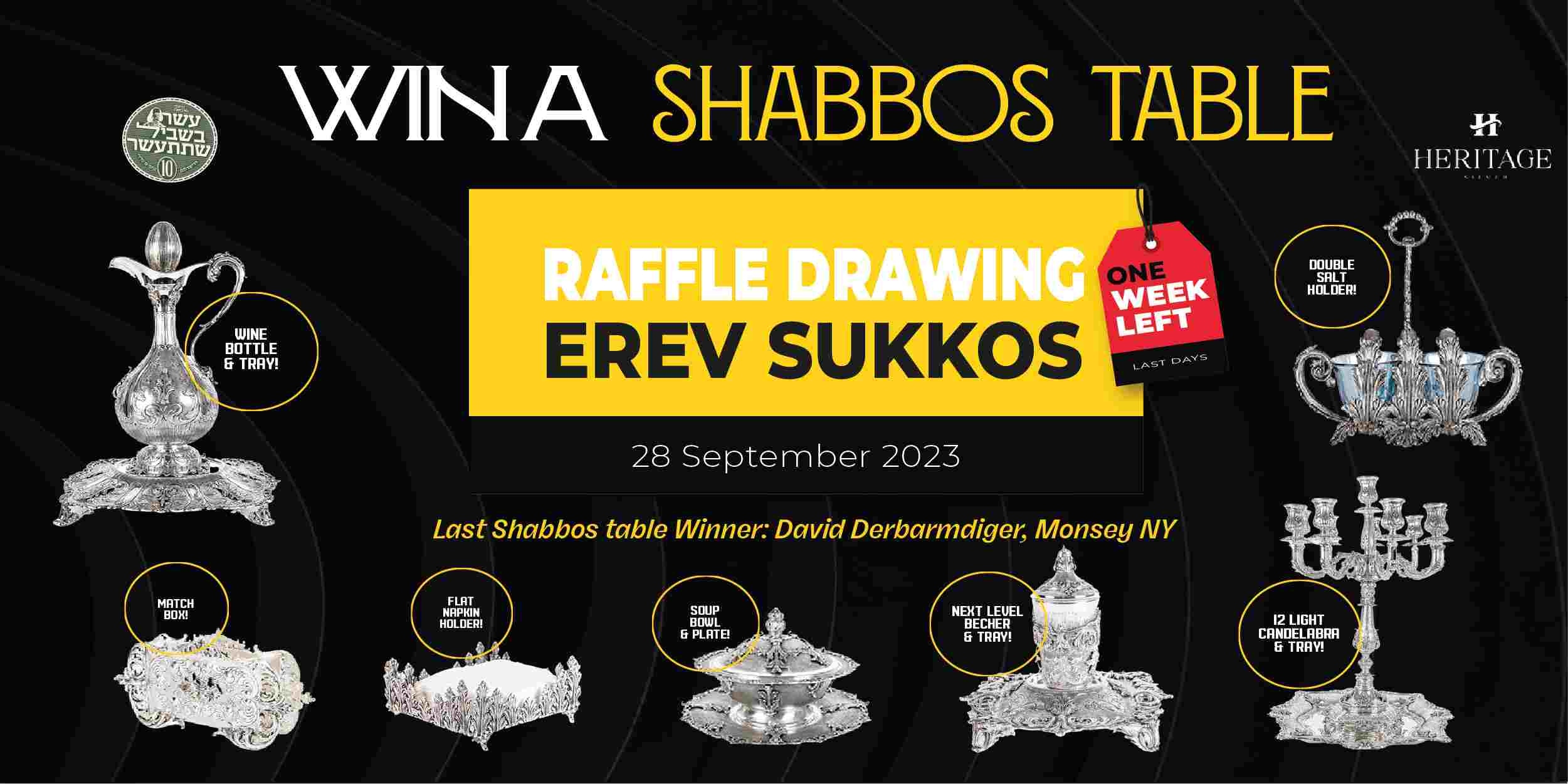 Watch Ari Samet! Just A Few Days Left! Win A HERITAGE Silver Shabbos ...