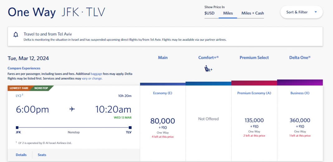 You Can Now Book El Al Awards With Delta Miles, But Should You ...