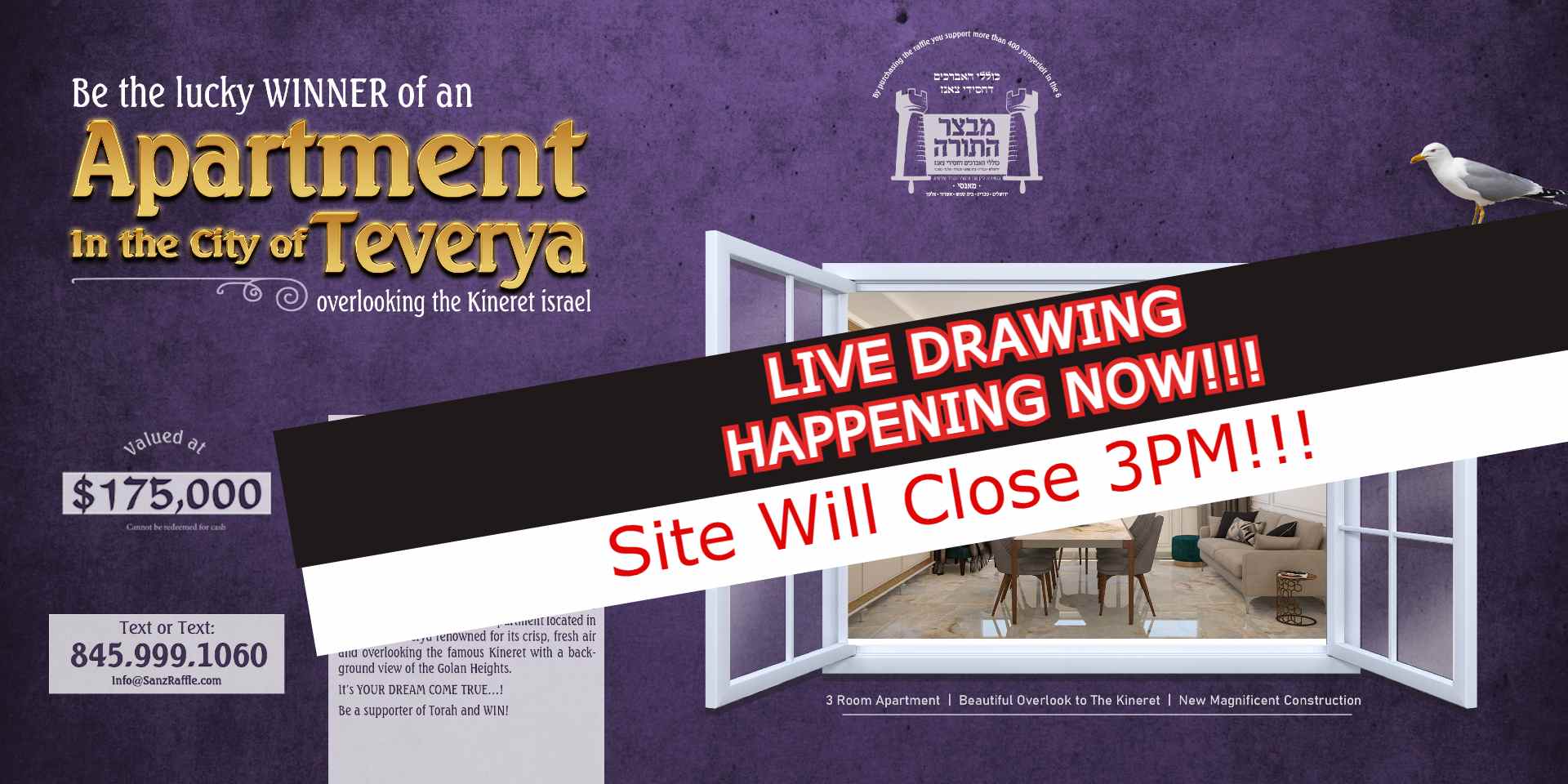 Sponsored: Live Drawing Happening Today! Win An Apartment In Teverya ...
