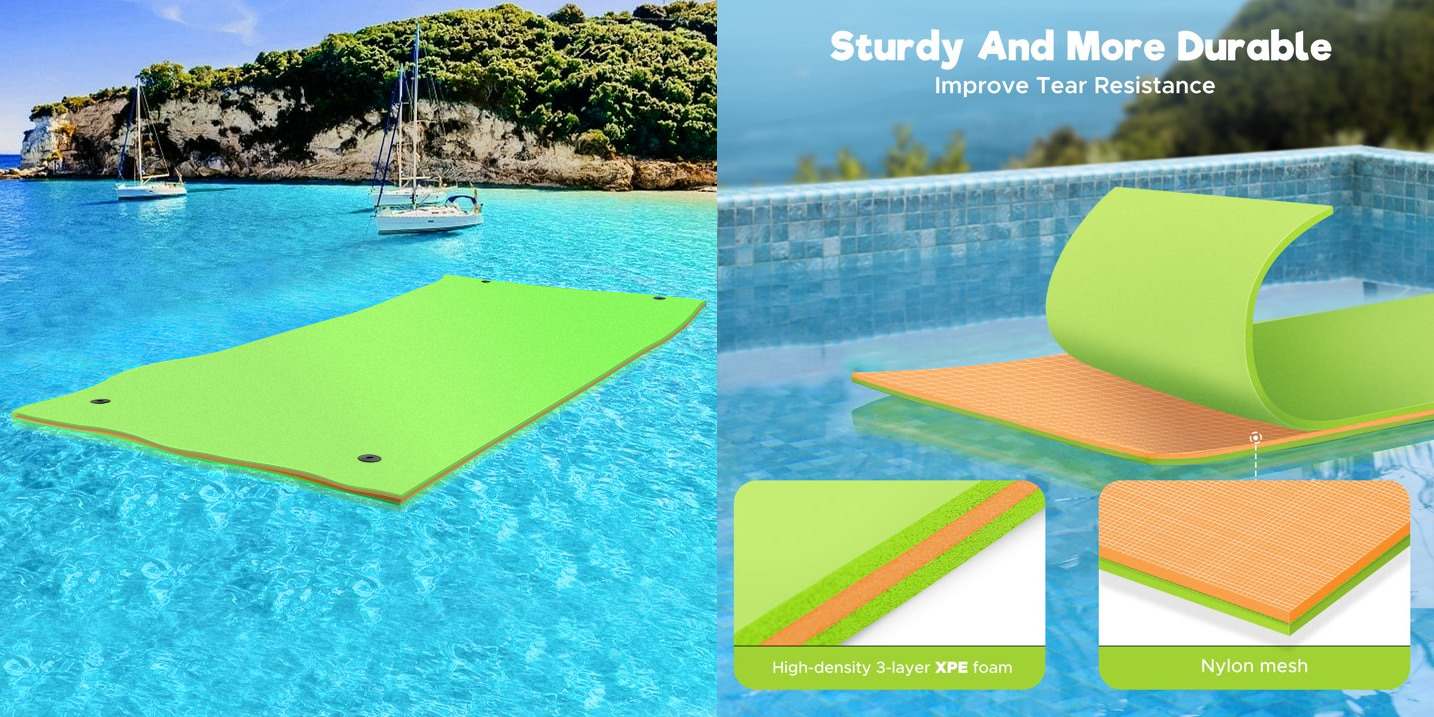 HALLOLURE WARMOUNTS 7 x 3 FT Tear-Resistant Floating Water Pad For $129 ...