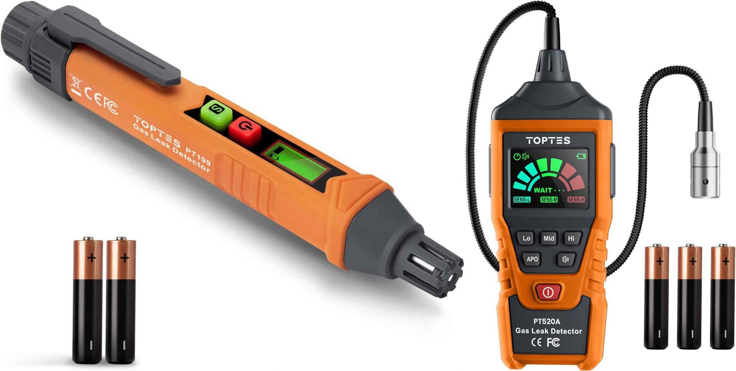 TopTes PT199 Natural Gas Leak Detector with Audible & Visual Alarm For ...