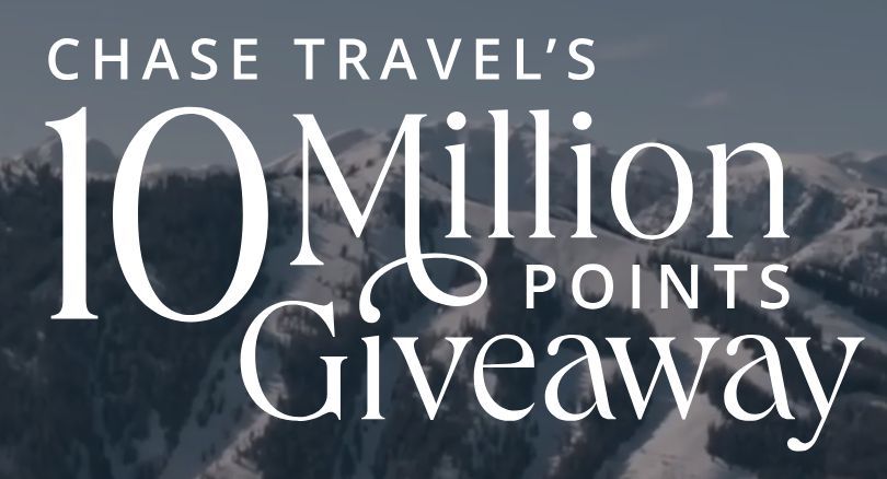 [Ends Tomorrow!] Enter To Win 1 Million Chase Ultimate Rewards Points ...
