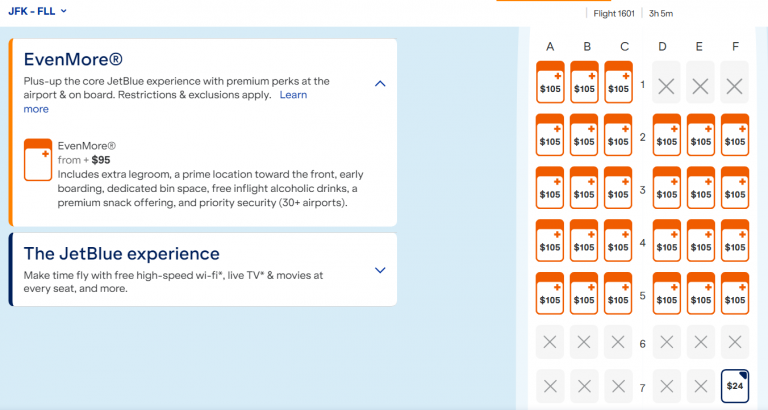 JetBlue Rebrands Even More Space Seats To EvenMore, With New Benefits ...