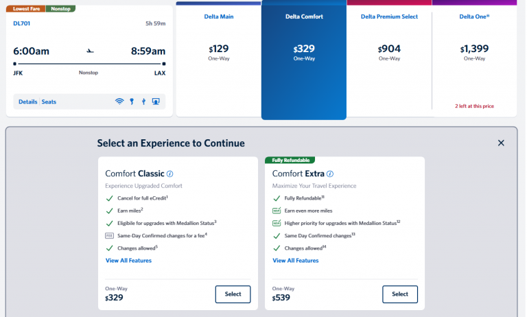 Race To The Bottom: Delta's New Fare Display Hides Non-Basic Pricing ...