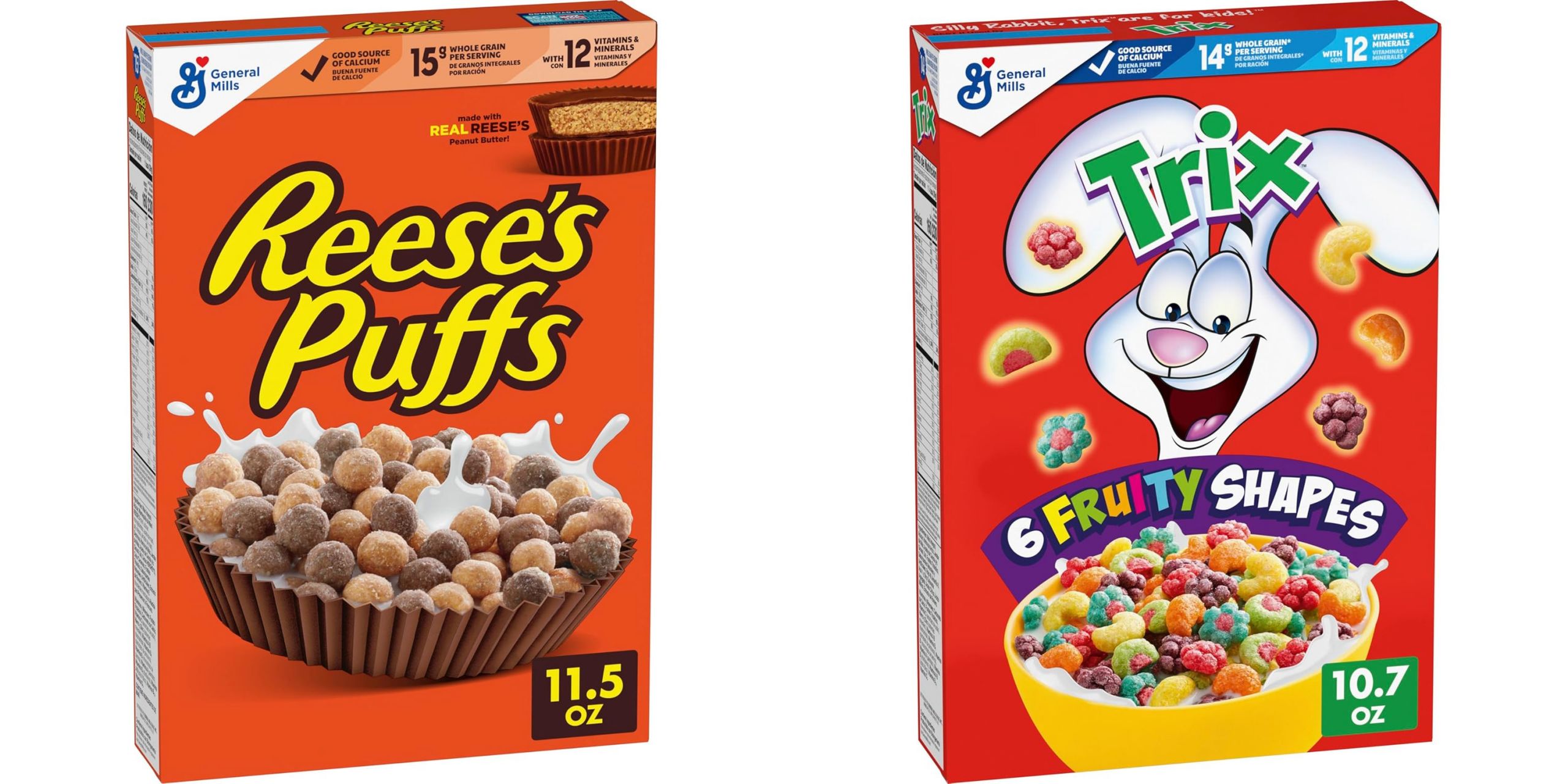 2 Boxes Of Reese's Puffs, Trix, Cheerios, Cinnamon Toast Crunch, And ...