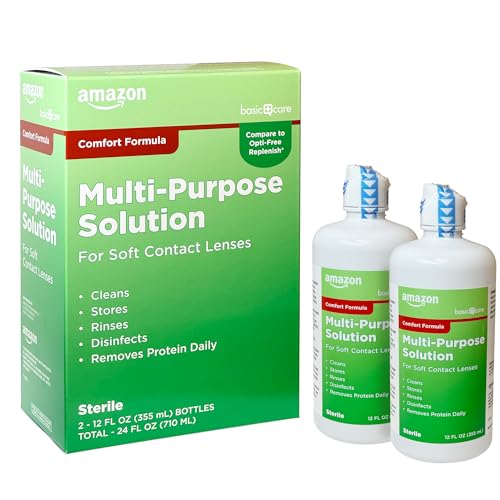 2 Bottles Of Amazon Basic Care Multi-Purpose Contacts Solution Now Just ...
