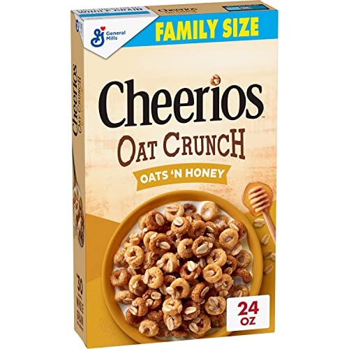 Cheerios Oat Crunch Oats 'N Honey Cereal Family Size 24oz. Box For $2. ...
