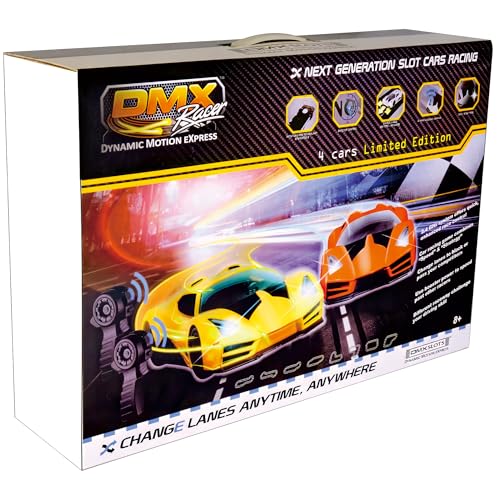DMX Racer Dynamic Motion Express Pro Slot Car Racing 18' Multi-Track ...
