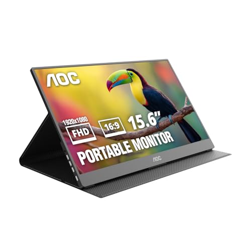 Ends Tonight! AOC 15.6" FHD 1080p IPS USB-C Portable Laptop Screen With ...