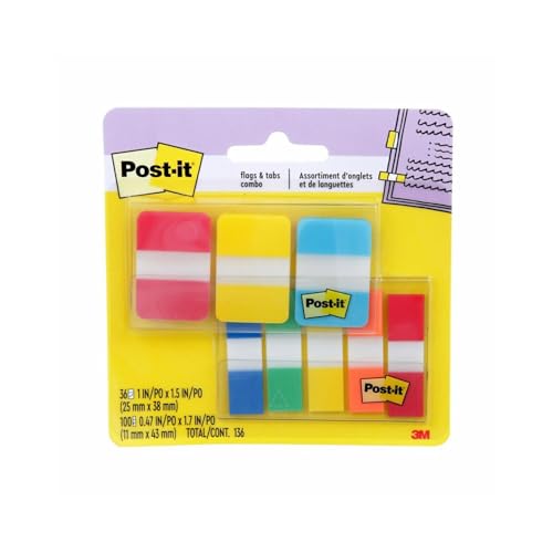 Pack Of 136 Assorted Post-It Flags And Tabs For $3.08-$3.24 Shipped ...