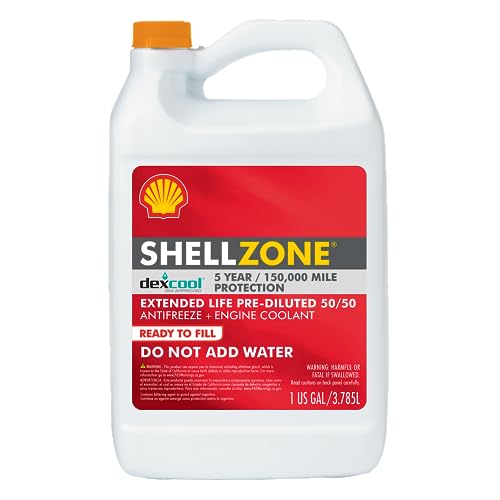 Shell Oil Zone Dex-Cool Extended Life Antifreeze + Coolant Pre-Diluted ...