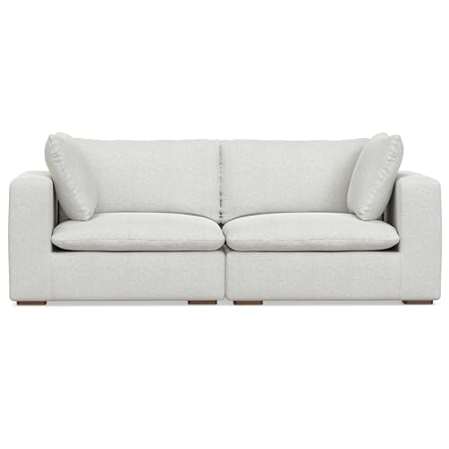 SIMPLIHOME Jasmine 2-Seater Modular Sofa With Performance Fabric For ...