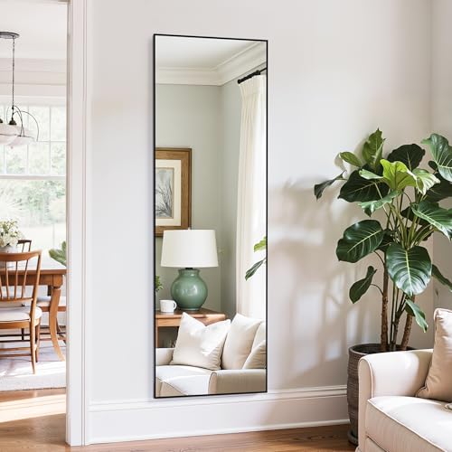Simple Deluxe Full Length Mirror, 64"×21" Large Floor Mirror For $35.68 ...