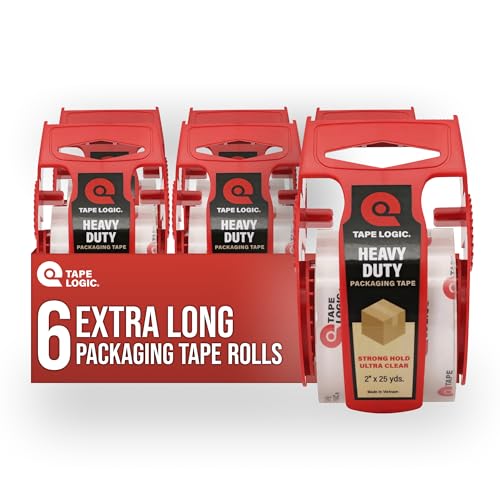 6 Pack Of Tape Logic Heavy Duty Packing Tape Rolls With Dispensers For ...