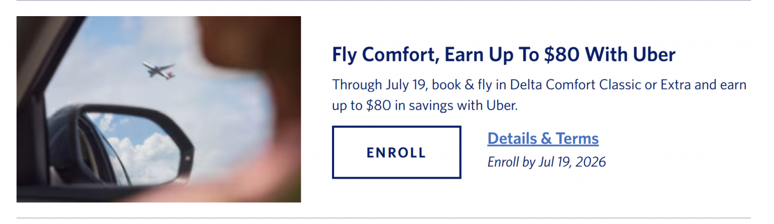 Fly Delta Comfort And Get $80 Uber Credit - DansDeals.com