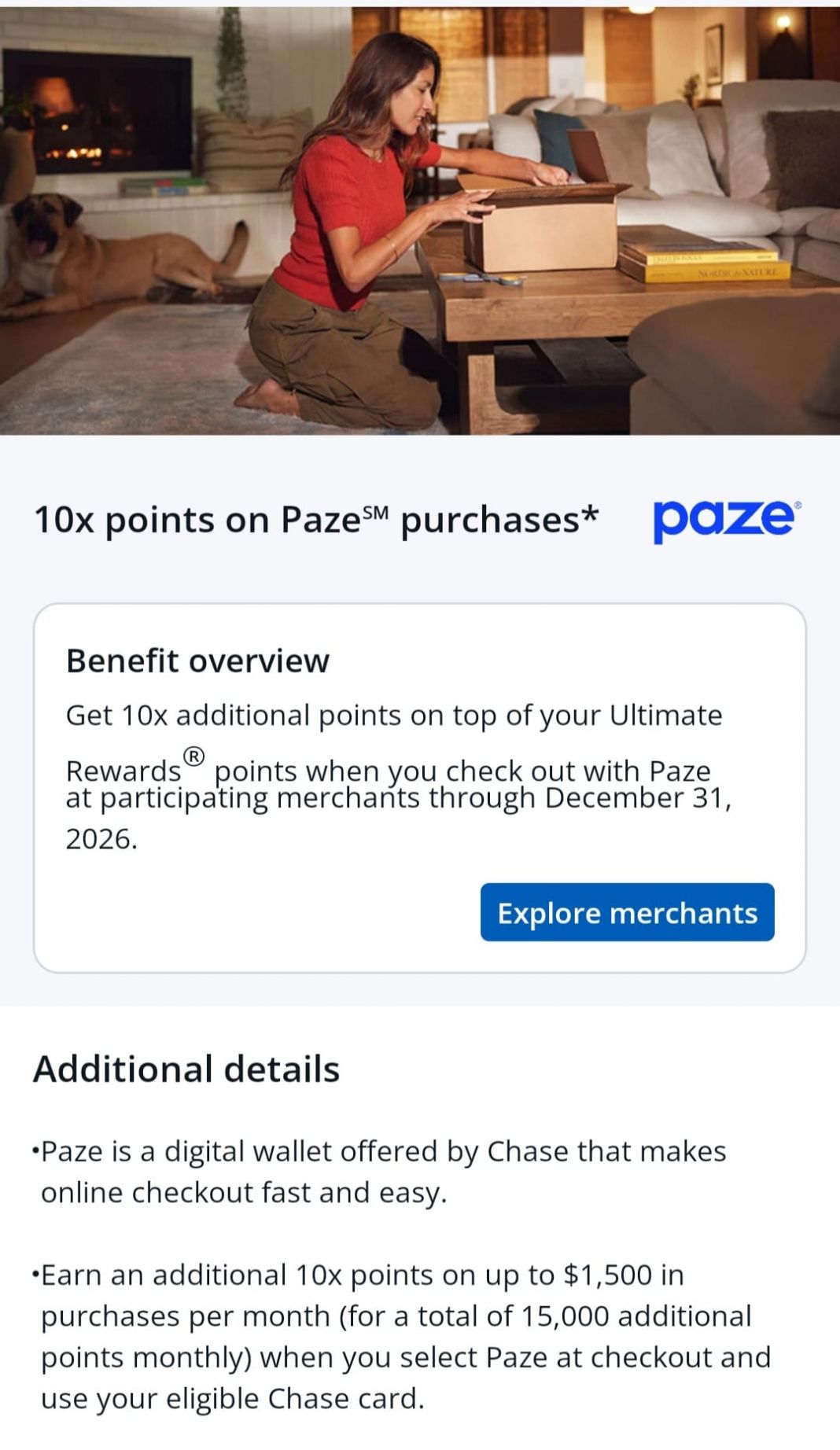 Check Your Chase Cards For 10x Bonus Points Per Dollar With Paze ...